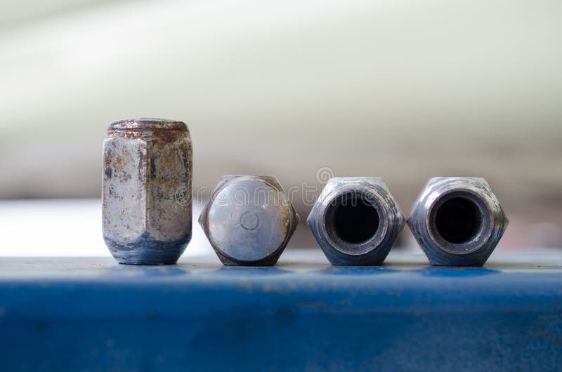Wheel bolts parts of car stock image. Image of white - 104295561