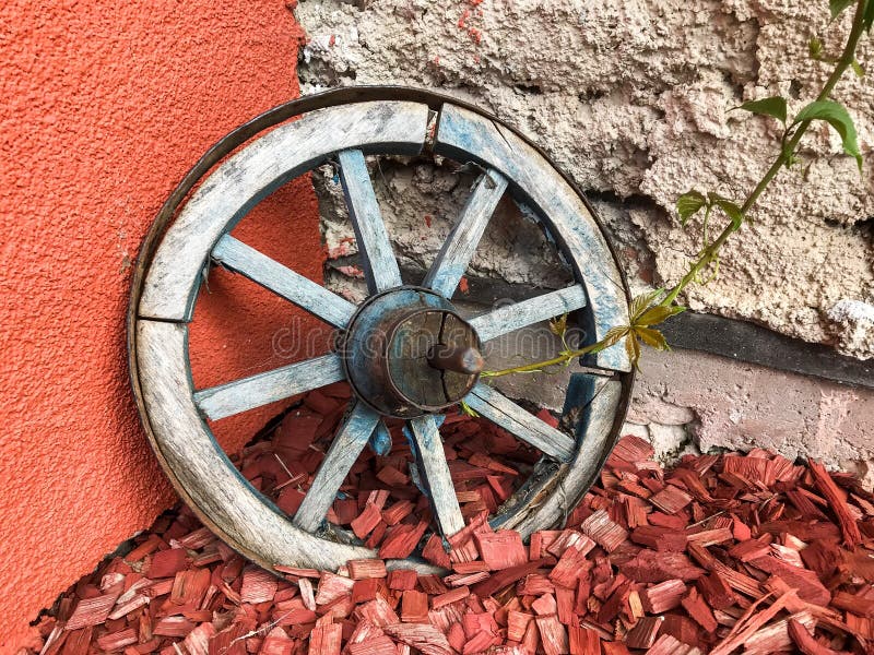 Old wheel stock image. Image of wood, outside, antique - 123002413