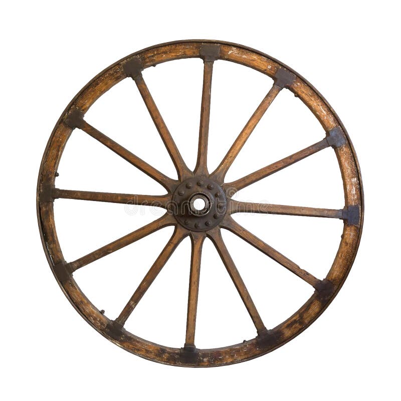 Old wheel isolated stock photo. Image of antique, wagon - 107359706