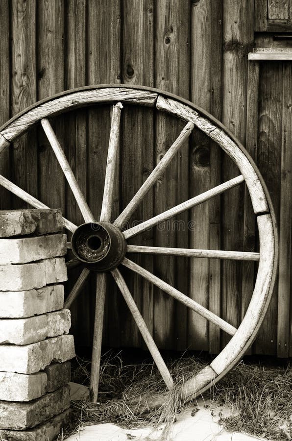 Old wheel stock image. Image of rusty, wooden, vintage - 40920585