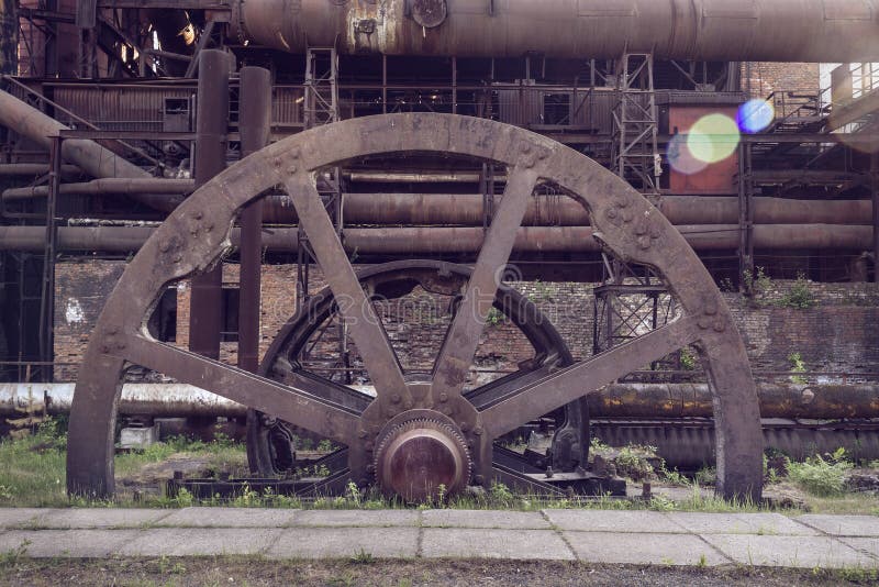 Old wheel sheet bar mill stock photo. Image of demidov - 73046974