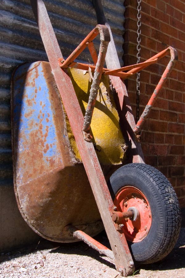 Old Wheelbarrow stock image. Image of rust, industry, paint - 2312017