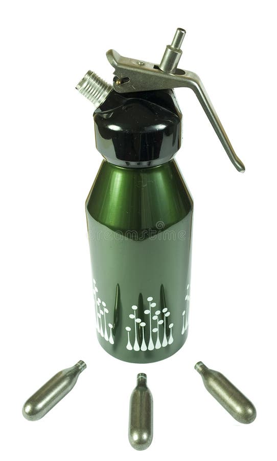 Old whipped cream siphon stock photo. Image of green - 13676776