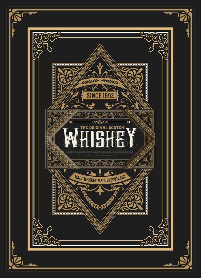 Vintage Label for Packing or Book Cover Design Stock Vector ...