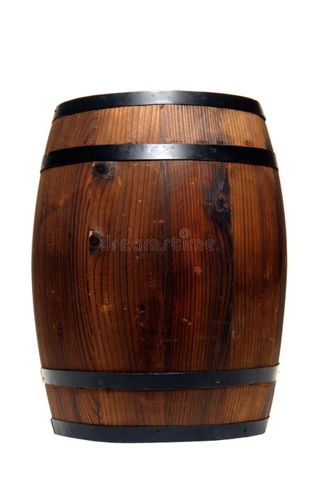 Old Whisky Barrel or Wine Cask Wood Container Stock Photo - Image of ...