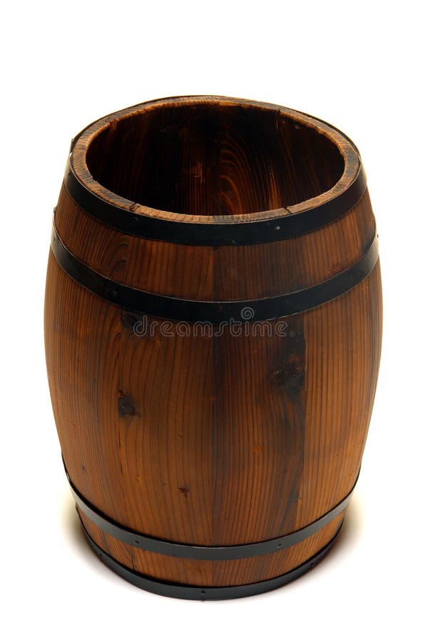 Old Whisky Barrel or Wine Cask Wood Container Stock Photo - Image of ...