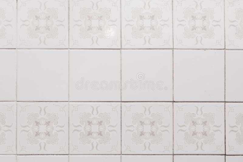 Old White Abstract Tile with Vintage Pattern Decoration Retro Interior ...