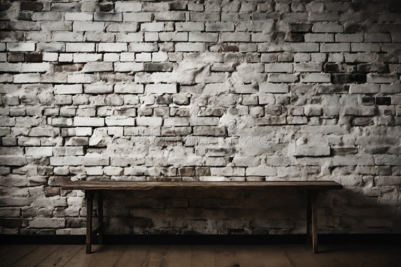 Wood Bench White Brick Wall Stock Illustrations – 156 Wood Bench White ...