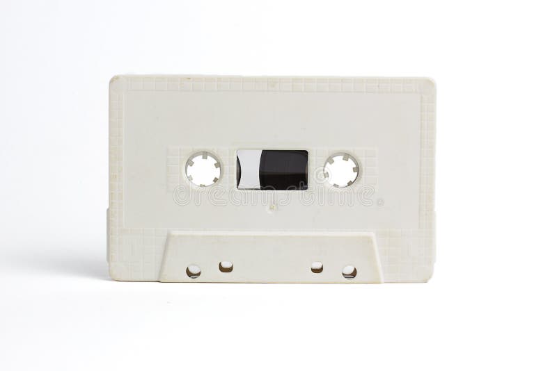 Vintage White Cassette Tape Isolated White Background Stock Photo ...