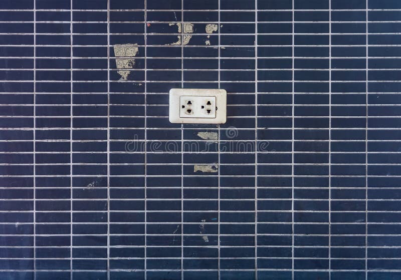 Old White Electric Plug Outlet Stock Image - Image of plastic, texture ...