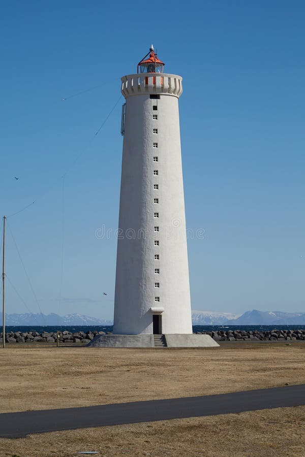 Old White Lighthouse stock photo. Image of remote, museum - 177387306