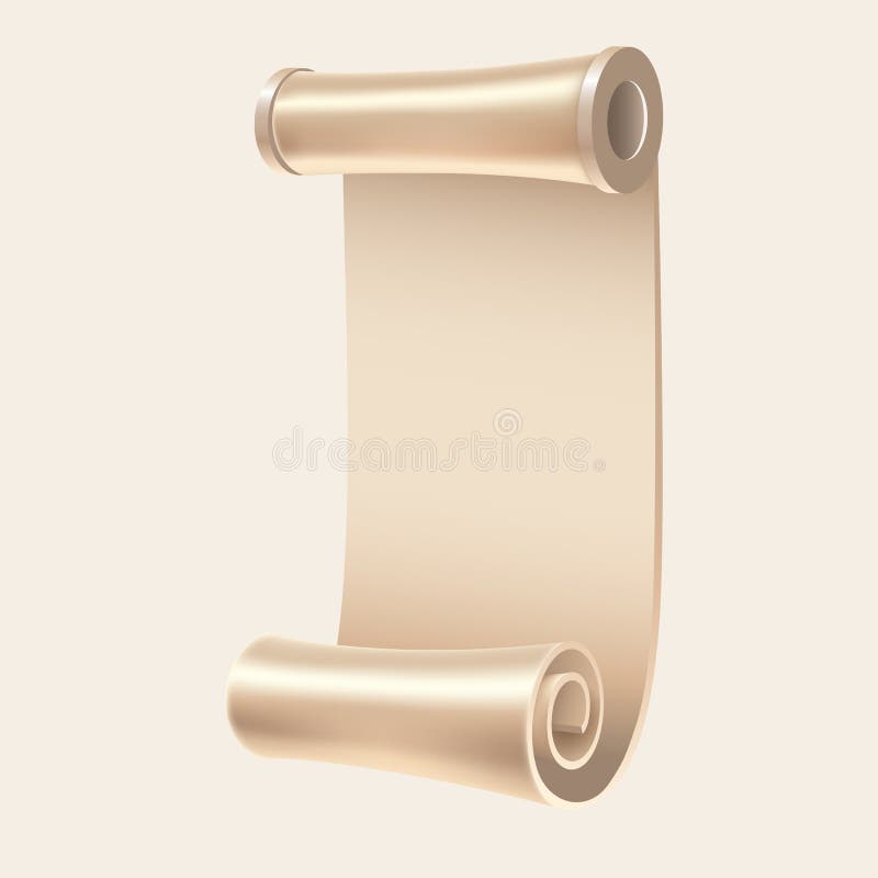 Old White Manuscript. Ancient Empty Scroll Stock Vector - Illustration ...