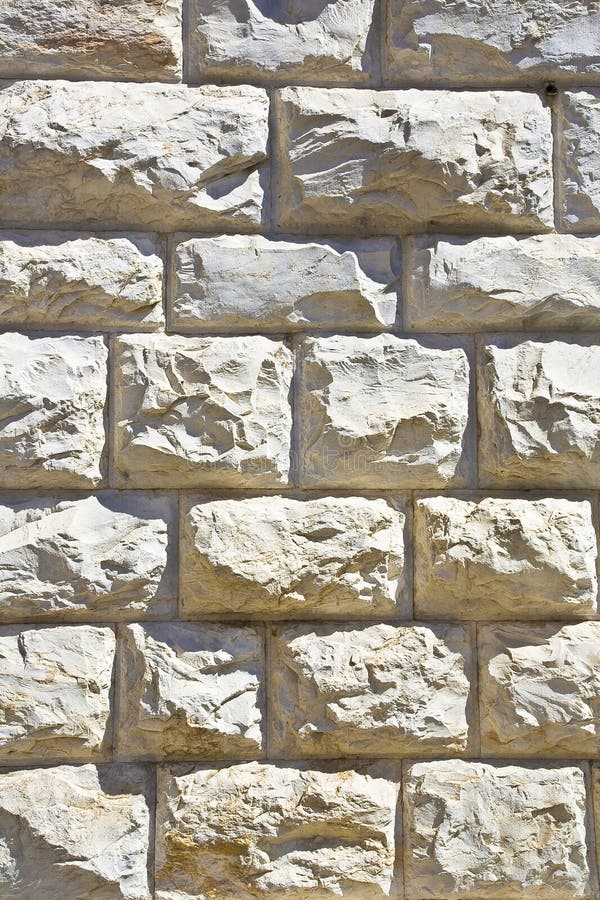 Old White Marble Stone Wall Made with Different Blocks of Rectangular ...