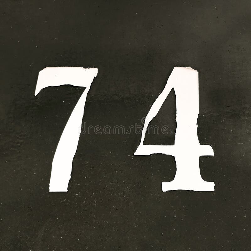 Number 74 stock photo. Image of number, door, colored - 175709716