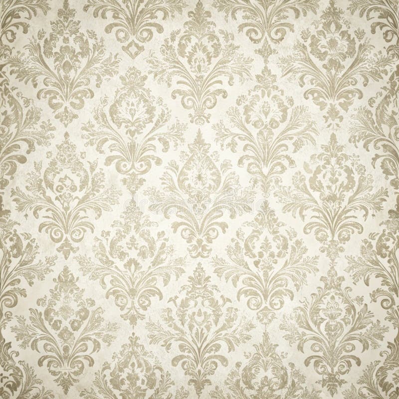 Old White Paper Texture, Vintage Wallpaper Pattern Stock Illustration ...