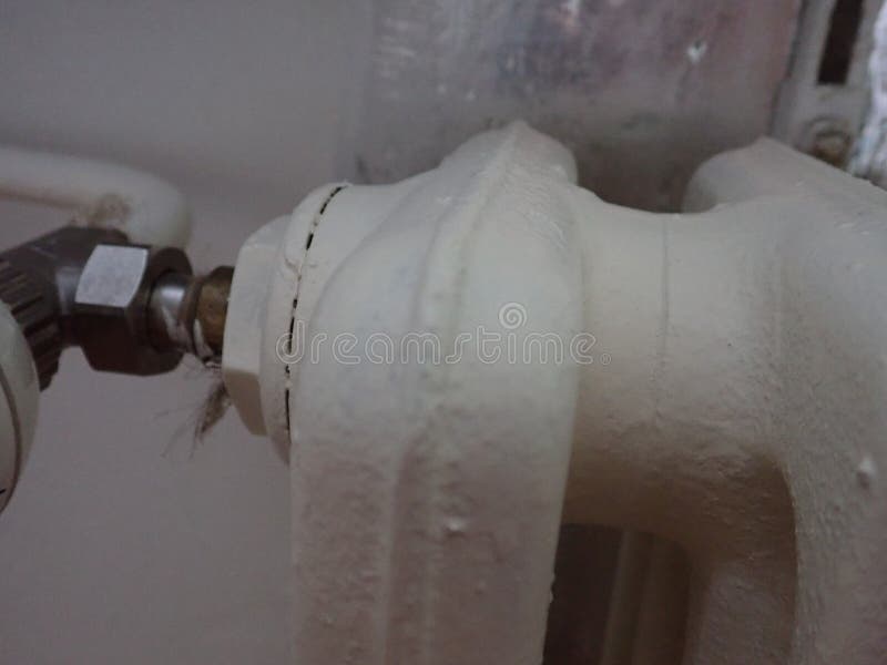 Old White Radiator for Heating House Stock Photo - Image of cast, water ...