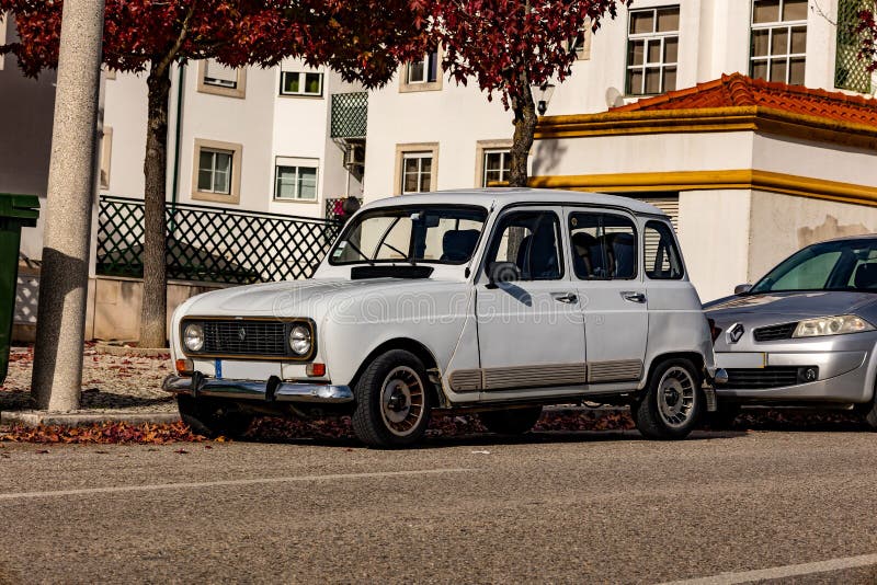 Old white Renault 4.. editorial stock photo. Image of automobile ...