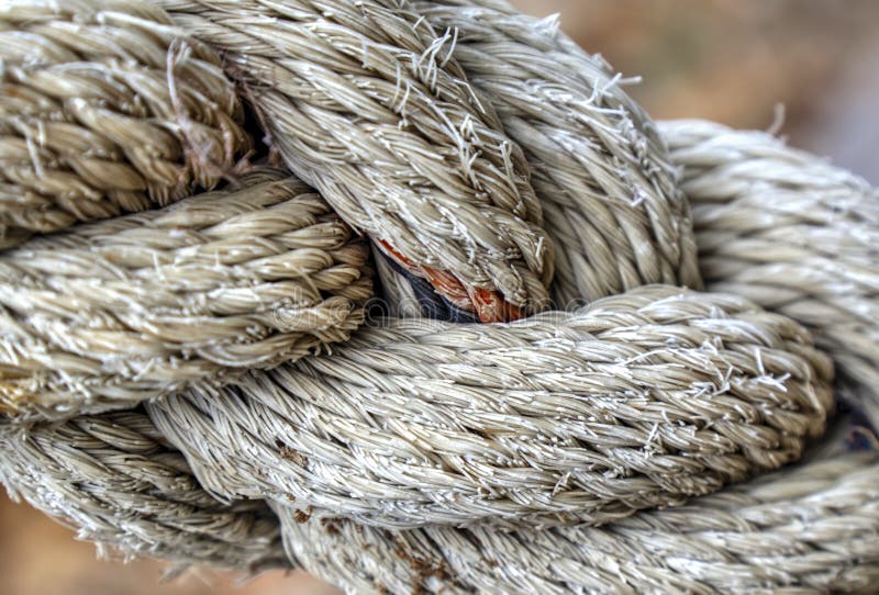 Old white rope closeup stock image. Image of grunge - 121320351