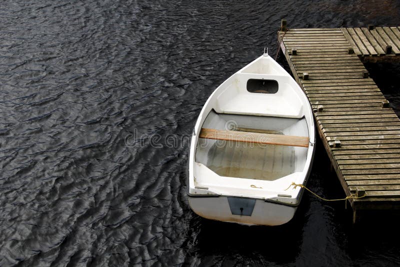 Old White Rowing Boat stock photo. Image of planks, water - 58792380