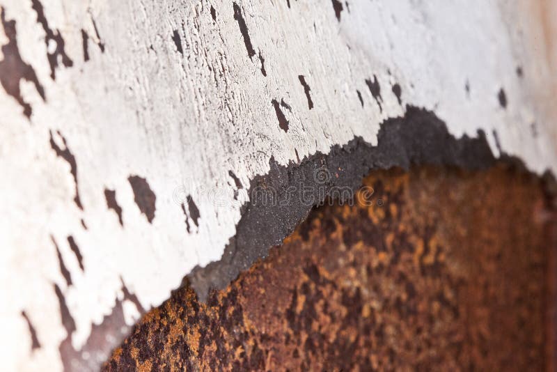 White Rust Metal Decayed Crumpled Sheet Wide Background. Corroded Steel ...