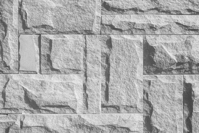 White Stone Brick Wall Texture for Background Stock Photo - Image of ...