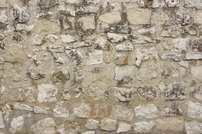 Old White Stone Wall Background Texture Stock Photo - Image of flat ...