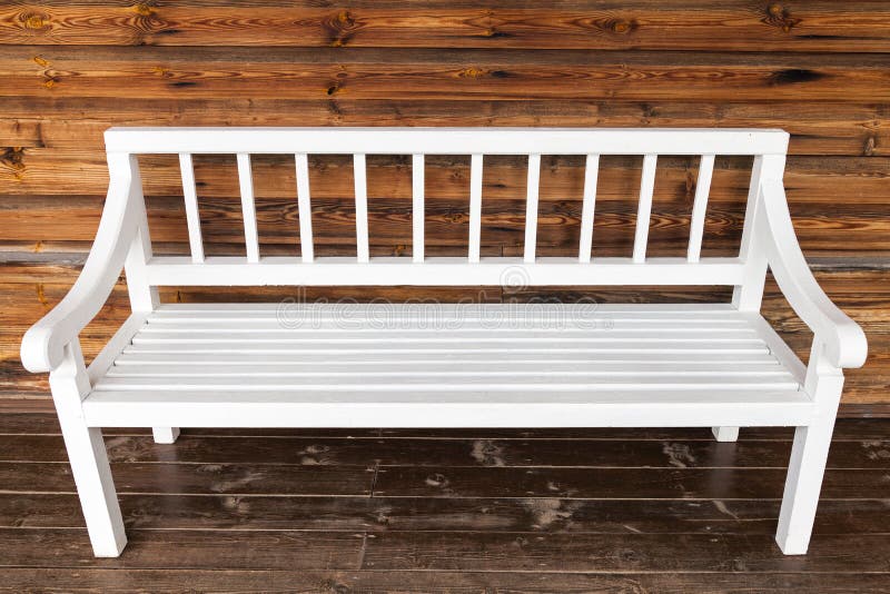 Old White Wooden Bench in Rural Room Interior Stock Photo - Image of ...