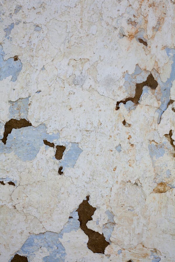 Old Whitewashed Wall with Rich and Various Texture Stock Photo - Image ...