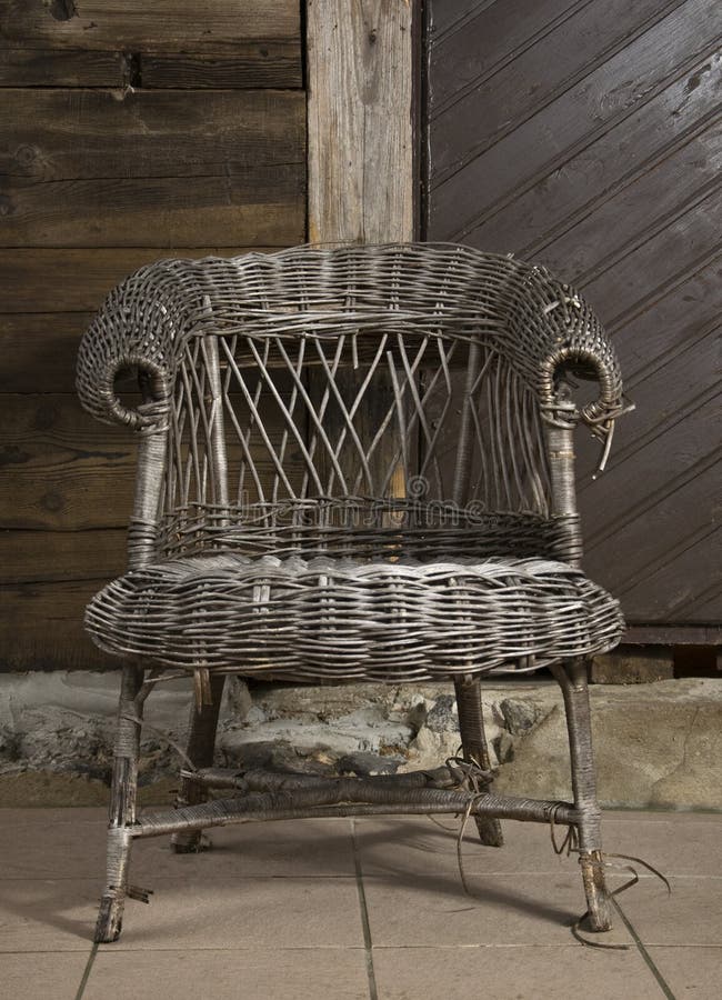 Old wicker chair1 stock image. Image of shadow, dark - 11976601