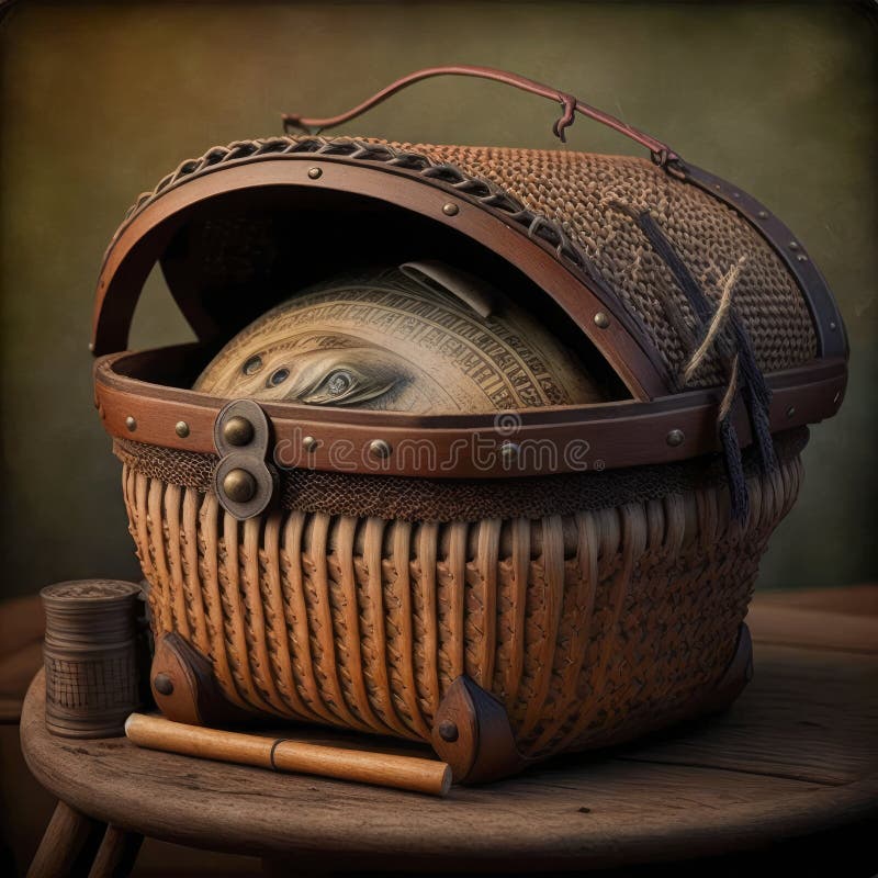 Vintage Wicker Fishing Creel on Work Bench Stock Photo - Image of work ... Vintage Wicker Fishing Creel on Work Bench Stock Photo - Image of work ...