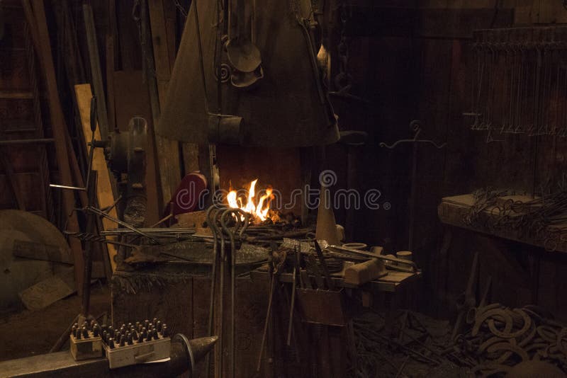 Old Wild West Blacksmith Shop Stock Photo - Image of forging, earn ...