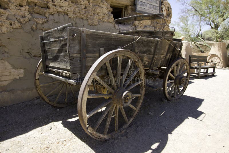 Old Wild West Town Horse Buggy Wagon Stock Photo - Image of farm, wagon ...