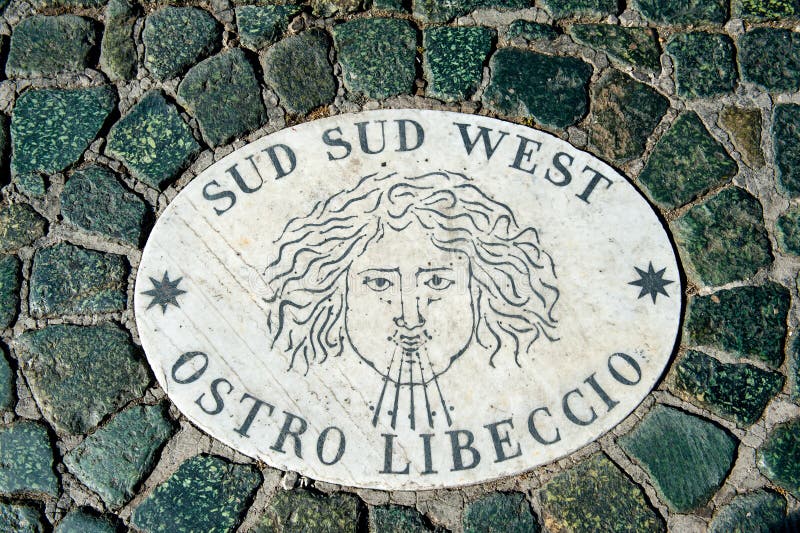 Old wind marker stock image. Image of west, paving, south - 56378967