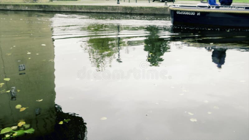 Old Wind Mill and Clouds Reflection in Water. Stock Footage - Video of ...