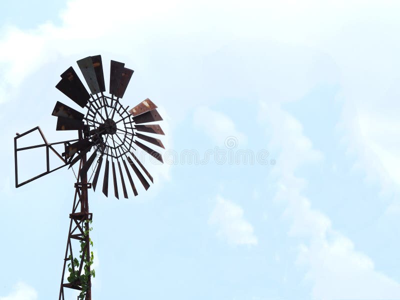 Old wind turbine stock image. Image of africa, nature - 98430251
