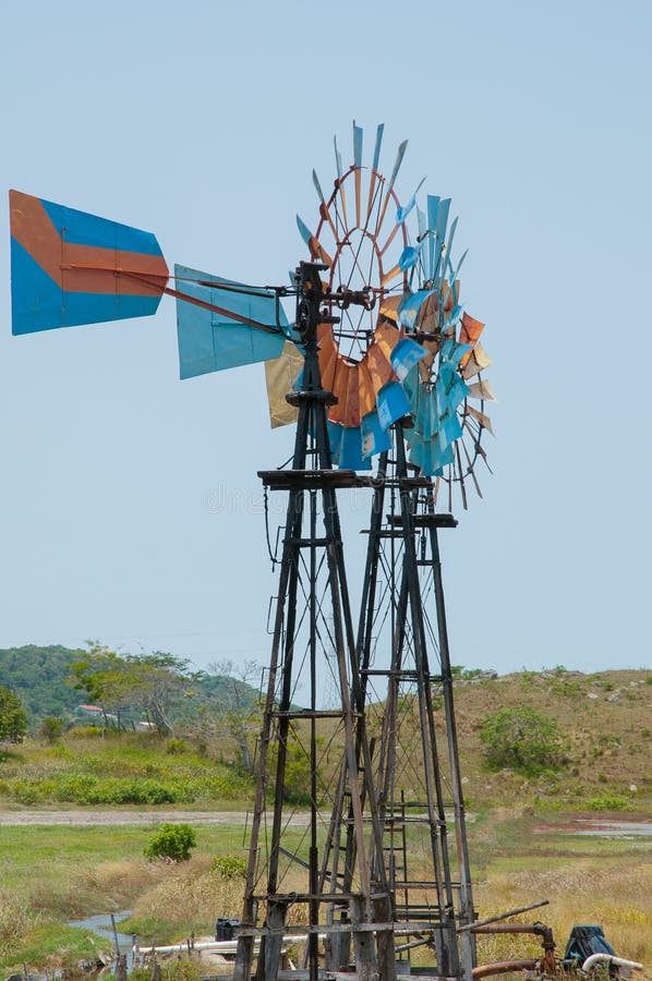 Old Wind-turbine stock image. Image of farm, tall, technology - 35549433