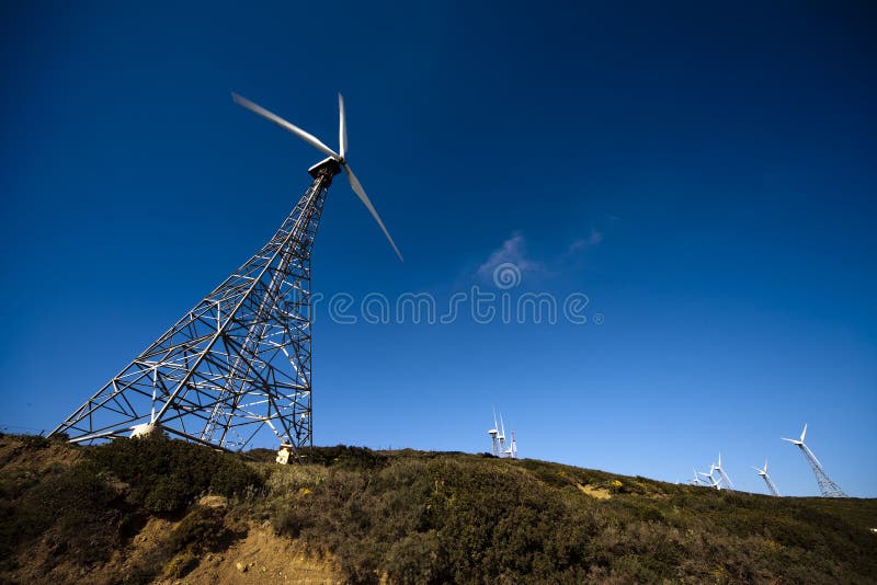 Old wind turbines stock image. Image of ecologic, fuel - 19113379