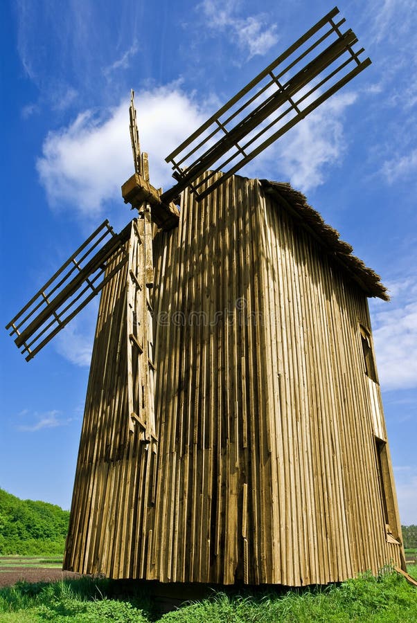 Old windmill stock photo. Image of plain, meadow, scene - 15599468