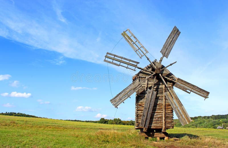 Old windmill stock photo. Image of energy, farm, blade - 16019574