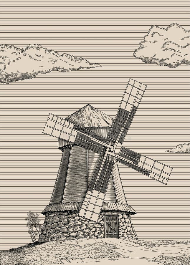 Old Windmill Stock Illustrations – 11,927 Old Windmill Stock ...