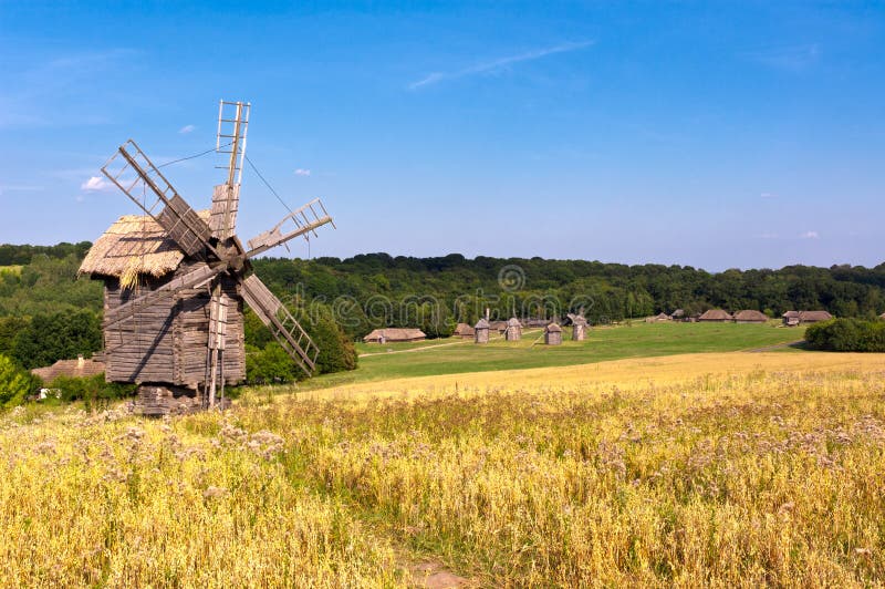 Old windmill stock photo. Image of agriculture, field - 17729464
