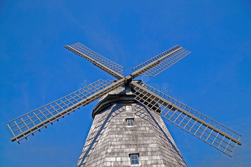 An Old Windmill Flour Production Stock Image - Image of culture, wing ...