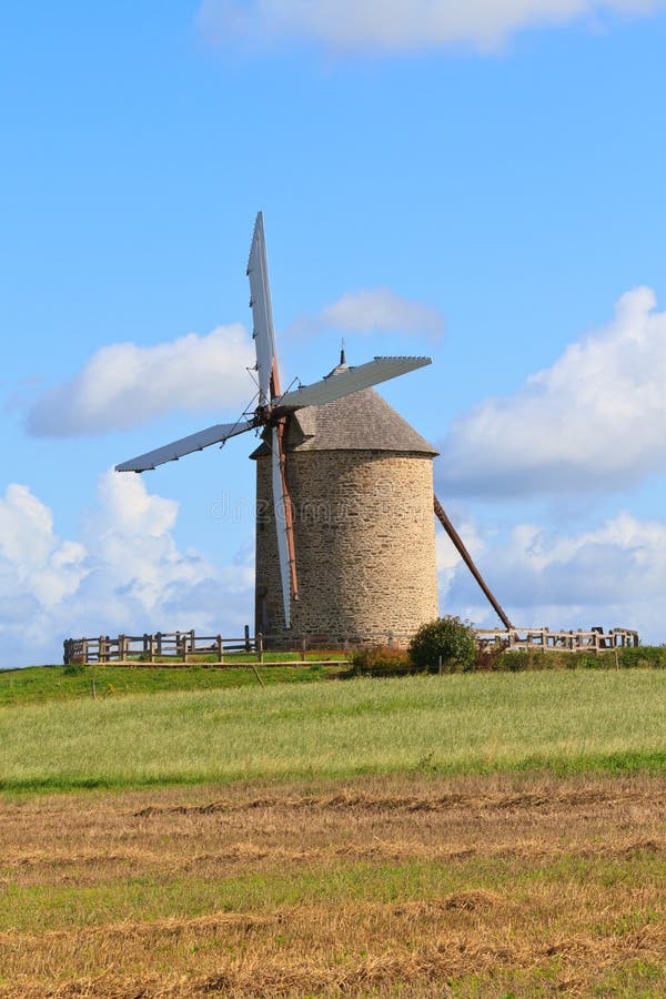 Old windmill in France stock image. Image of historic - 21633907