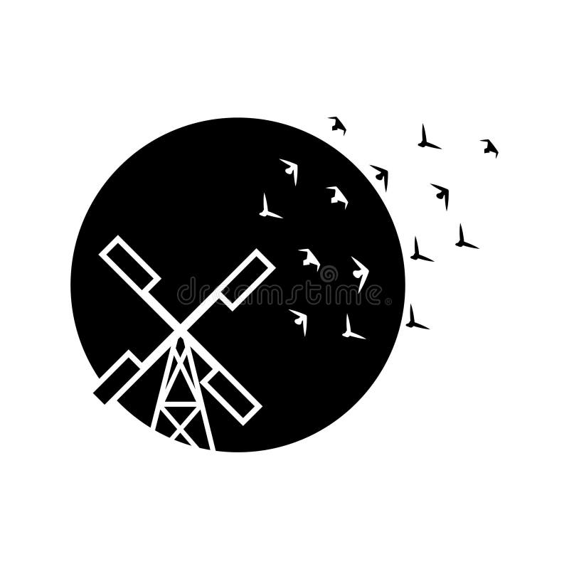 Old Windmill Logo Design Vector, Windmill Retro Vintage Logo Template ...