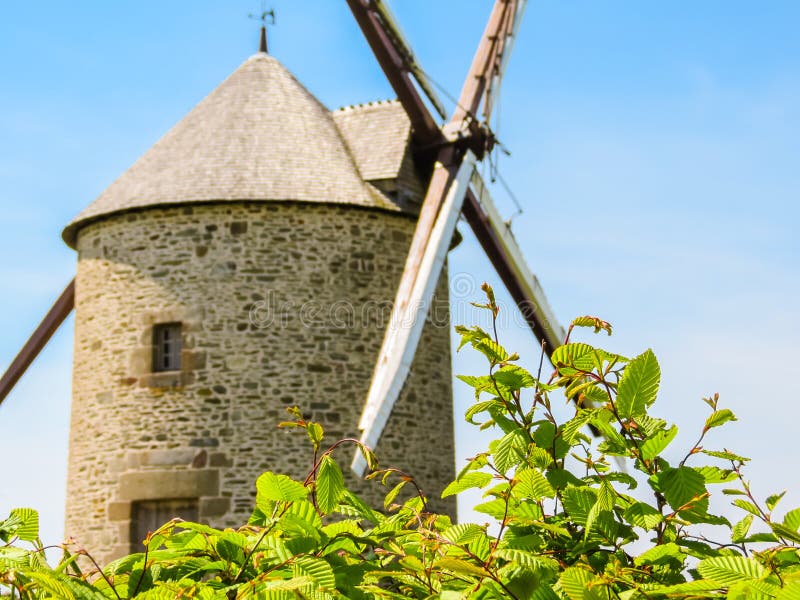 Old Windmill in Normandy, France Stock Photo - Image of history ...