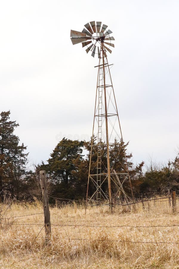 Photo of an Old Windmill in Pasture Stock Photo - Image of looking ...
