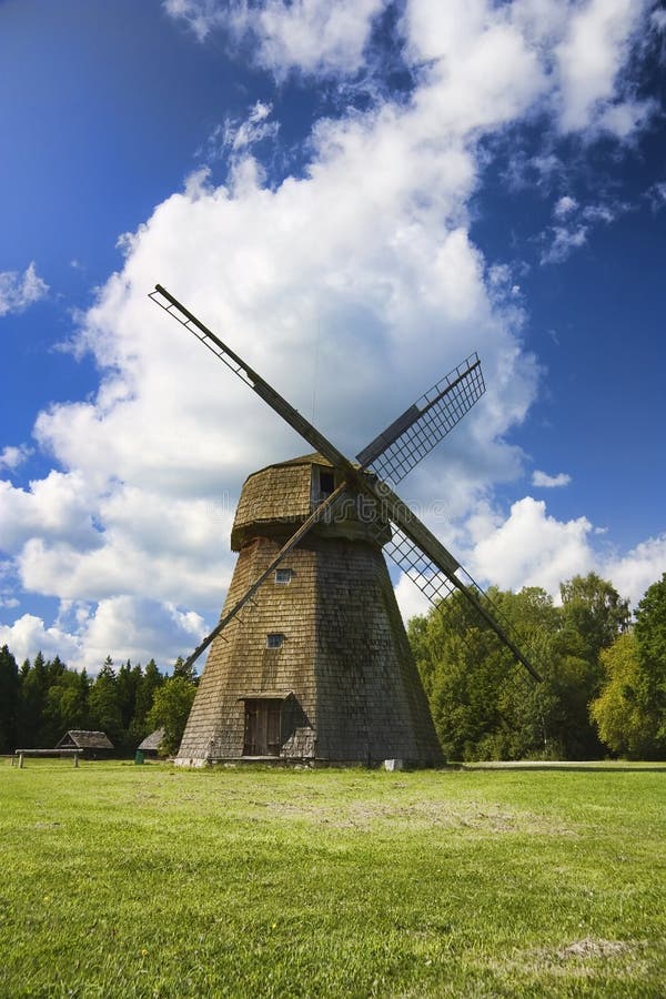 Old Windmill, a Rural Landscape Stock Photo - Image of conservation ...
