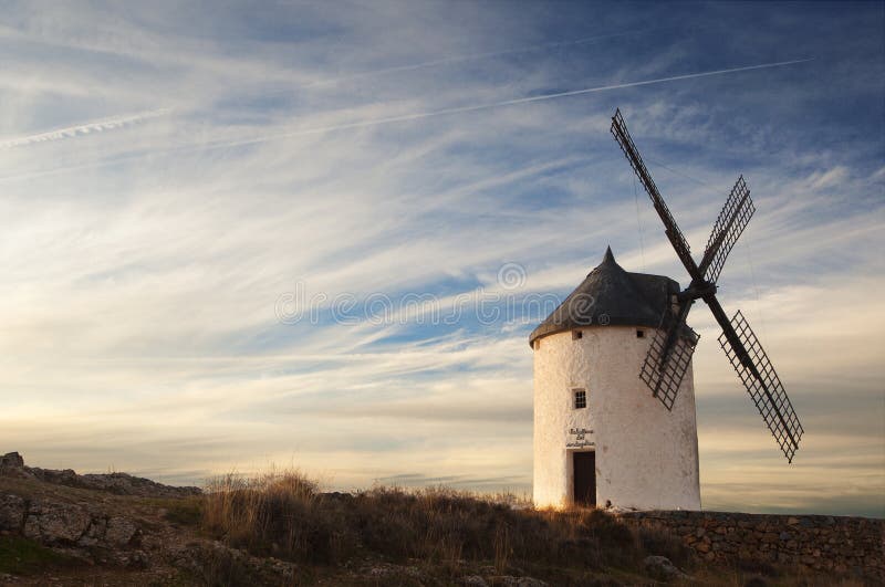 Old windmill at the sunset stock photo. Image of outdoor - 25523048