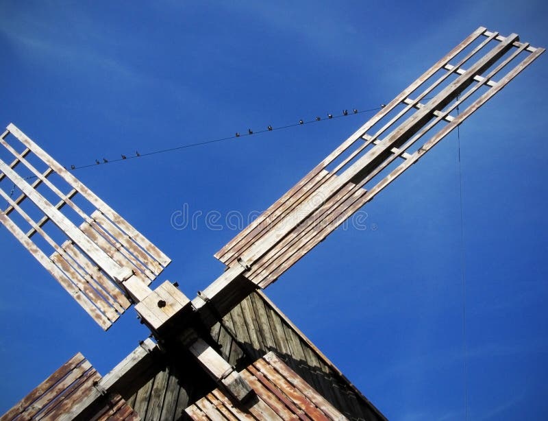 Old windmill stock image. Image of wings, sweden, wind - 43711149