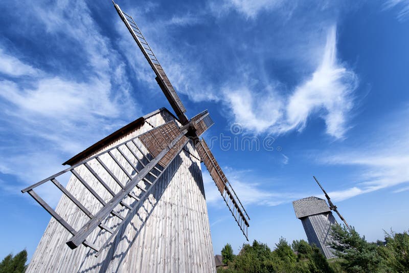 Old windmill stock image. Image of blue, power, europe - 38356769